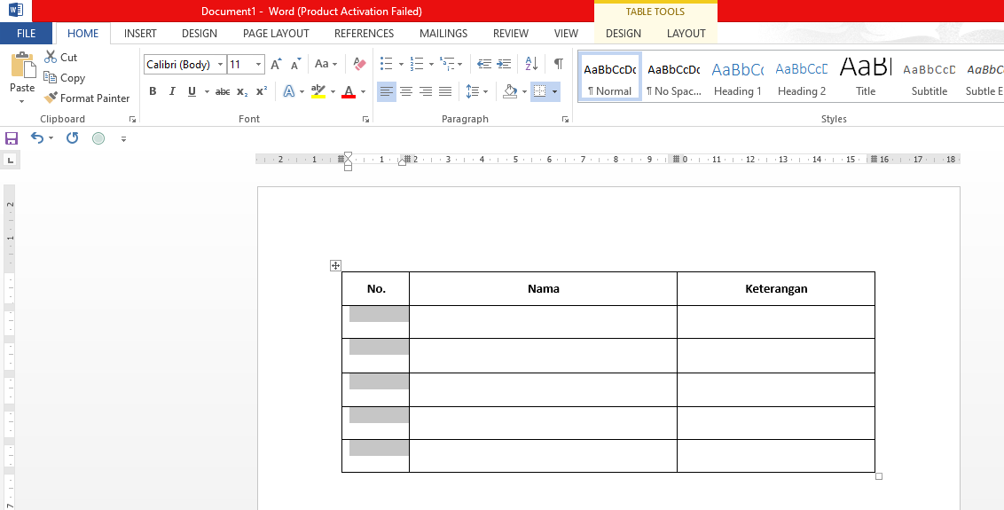 Cara Bikin Nomor Tabel Otomatis di Word